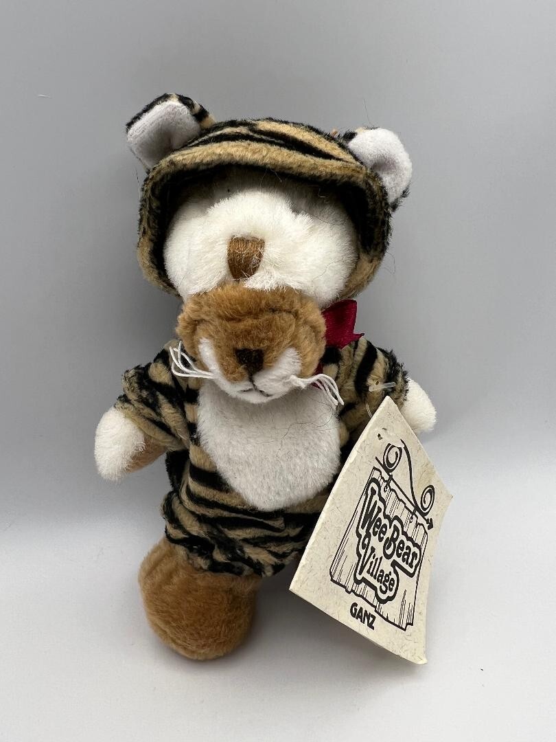 VTG GANZ WEE BEAR VILLAGE "SABER" BEAR IN TIGER COSTUME NWT | eBay