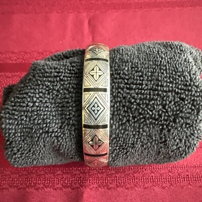 BRIGHTON Cross Silver Black Bangle Bracelet | eBay