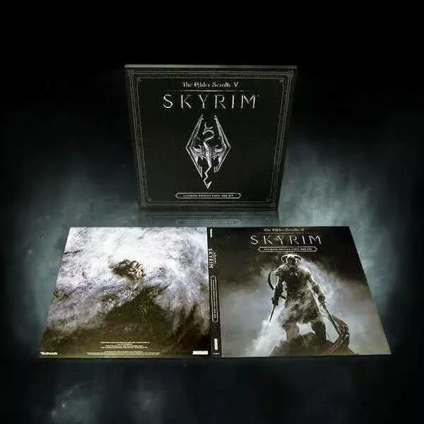 Skyrim Ultimate Edition Soundtrack Vinyl Record 4 LP Paarthurnax Box ...