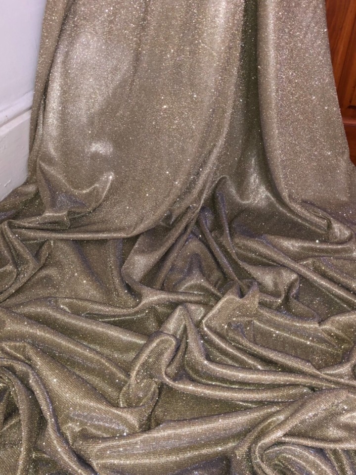 Sparkly Glitter Stretch Moonlight Fabric 58”wide Dress Bridal Costumes ...