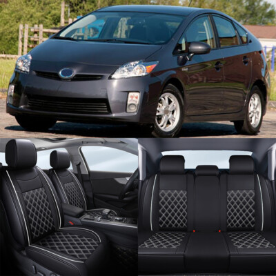 Full Car Front Rear Seat Luxury Leather Cushion Cover For Toyota Prius ...