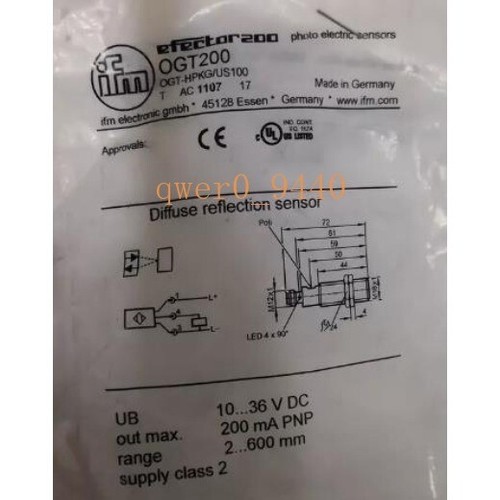 New One IFM OGT200 Photoelectric Switch Sensor OGT200 Free Shipping | eBay