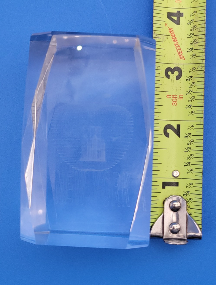 Laser Etched Glass Paperweight New York Big Apple | eBay