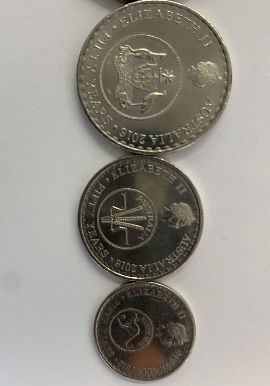 2016 Changeover Coin Set 5c 10c 20c 50c $1 & $2 50th Anniversary of ...