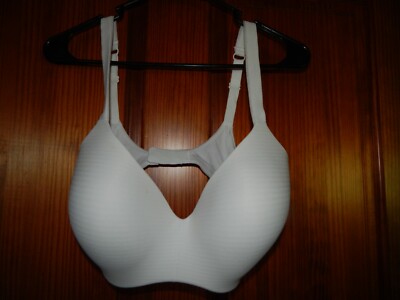 HANES WHITE RACERBACK BRA WIRELESS , LIGHT LINING ,SIZE 36 D , HU03 ...