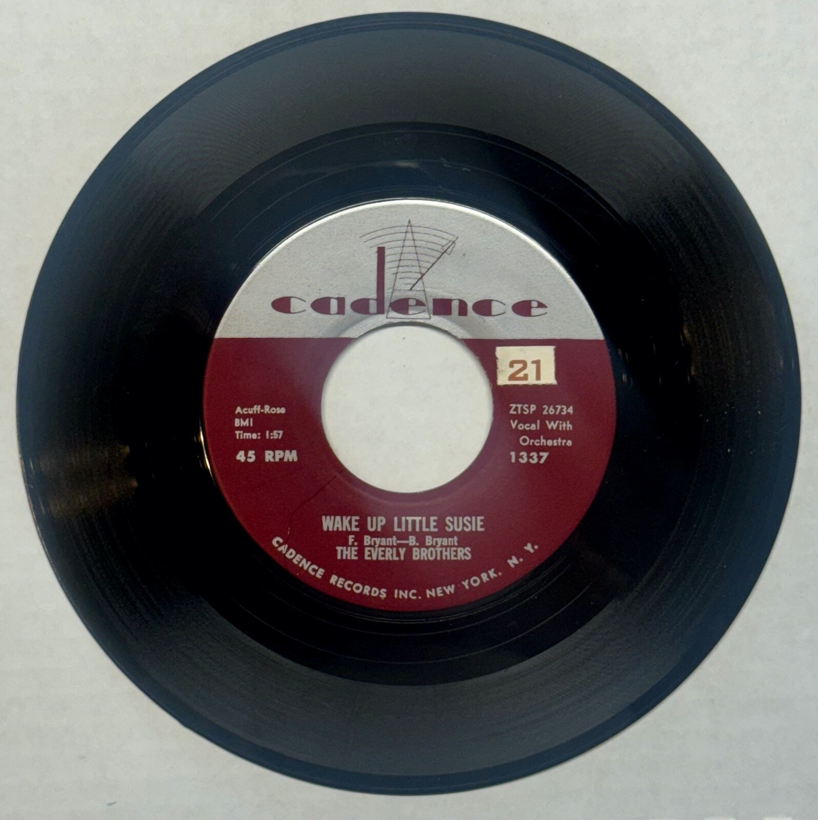 The Everly Brothers Wake Up Little Susie And Maybe Tomorrow 45 RPM ...