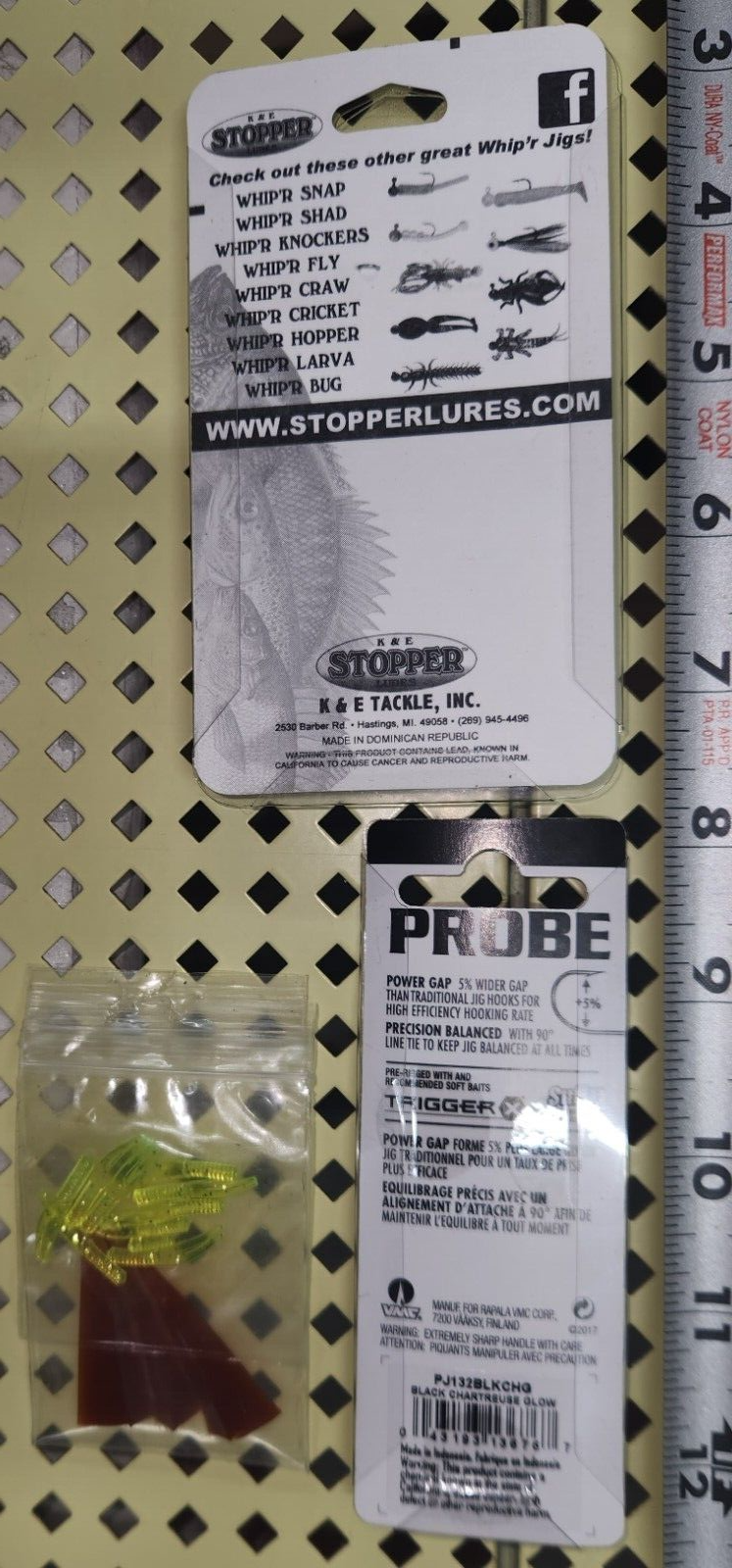 11-24 Lot of 2 Ice Fishing Jigs K&E Stopper Whip'R Probe 1/32 oz #6 | eBay