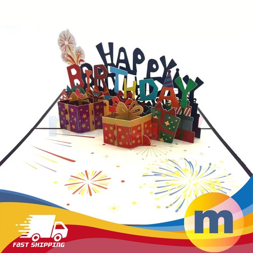 Magic Pop Up Birthday Card 3D Happy Greeting Gift Pack 15x20cm with an ...