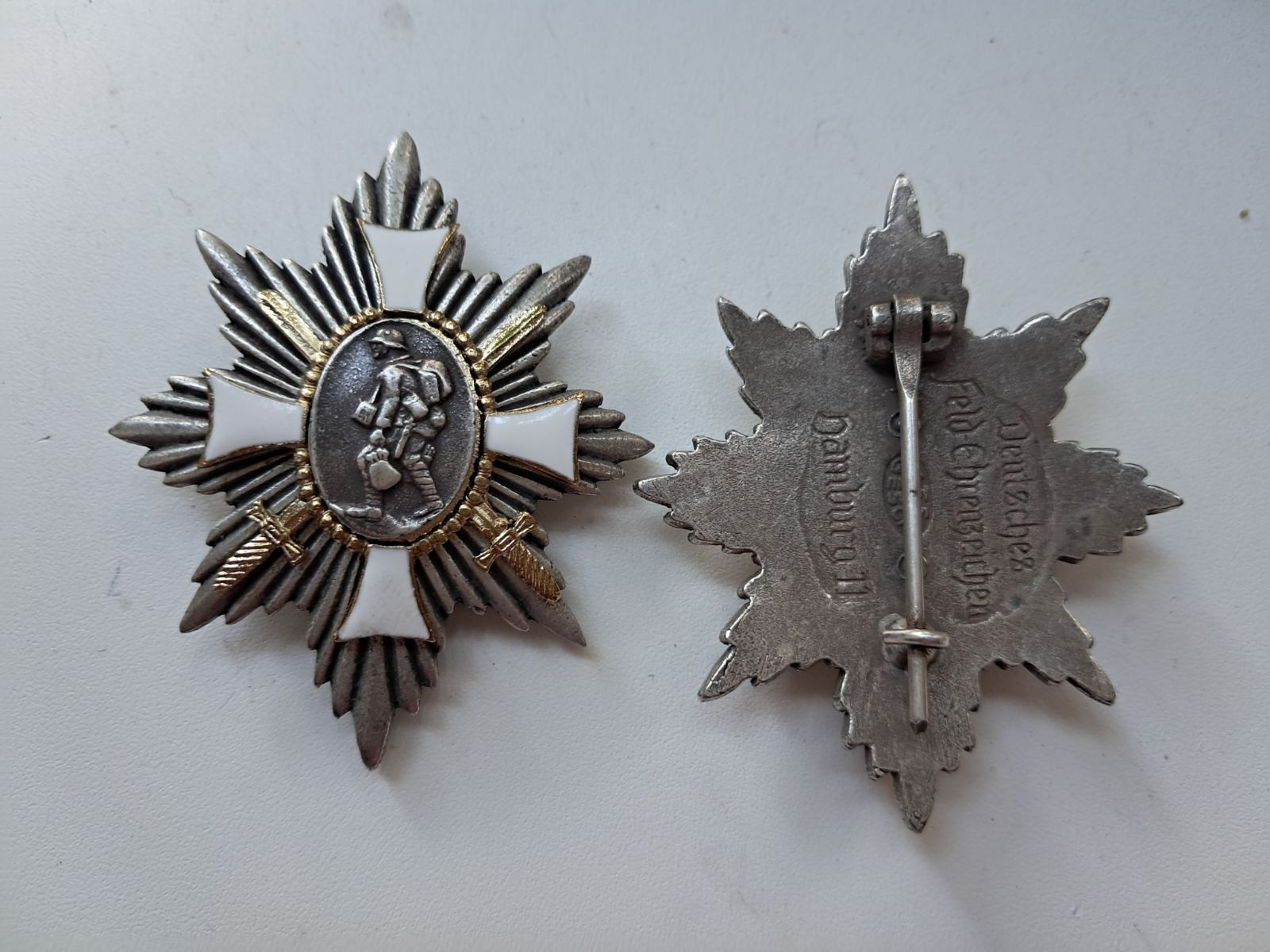 WWI WW2 German Imperial Veteran's Field Honor Badge or Hamburg Cross ...