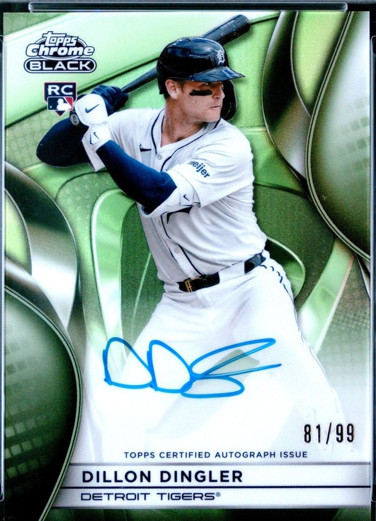 2025 Topps Chrome Black - Autographs Dillon Dingler #CBA-DD Green ...