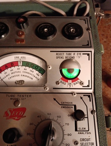 Vintage Seco, Model 107, Dynamic Conductance Tube Tester Data & Charts ...
