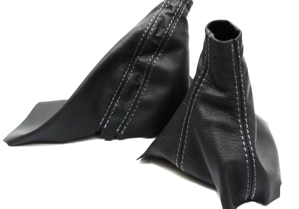 Manual & EBrake Boot Set Synthetic Leather for 08-16 Subaru Impreza Red ...