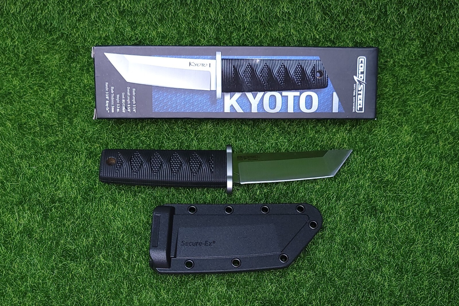 Cold Steel Kyoto I Mini Japanese Tanto Point Fixed Blade Knife w ...