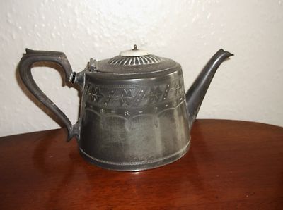 ANTIQUE SILVER PLATED TEAPOT EVANS & MATTHEWS BIRMINGHAM 0353 4 21 ...