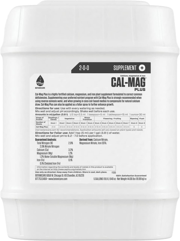 Botanicare Cal-Mag Plus, A Calcium, Magnesium and Iron Plant Supplement ...