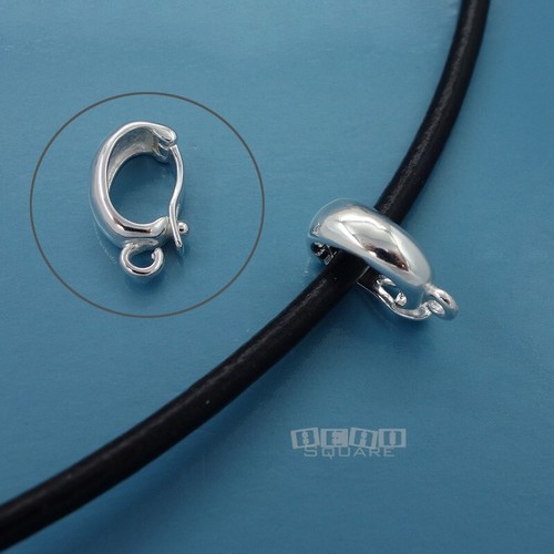 Sterling Silver Hinged Pendant Bail Enhancer Connector w/ Open Loop ...