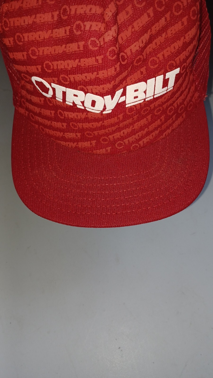 Vintage Troy-Bilt Trucker Red Ball Cap Hat Snapback M… - Gem