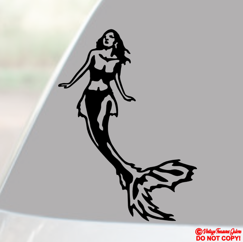 MERMAID Vinyl Decal Sticker Car Truck Boat Window Wall Bumper SEA OCEAN ...