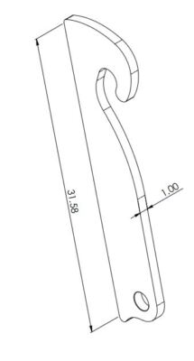 Volvo L60-L120 VAB-STD wheel loader lift loader hooks by BUDD Laser Cut ...