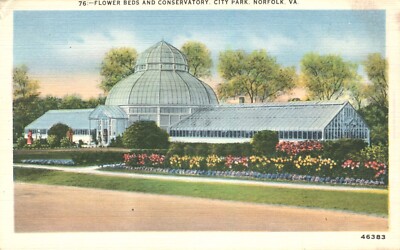 Flowers Beds & Conservatory City Park Norfolk Virginia Postcard | eBay