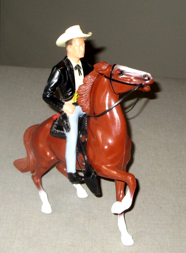1957 HARTLAND FIGURE BRET MAVERICK- JAMES GARNER-ON LIBERTY HORSE-TOY ...