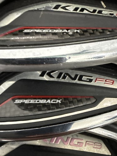 Cobra King F9 Speedback 8,SW,PW,GW Irons RH Senior Flex Atmos Graphite ...