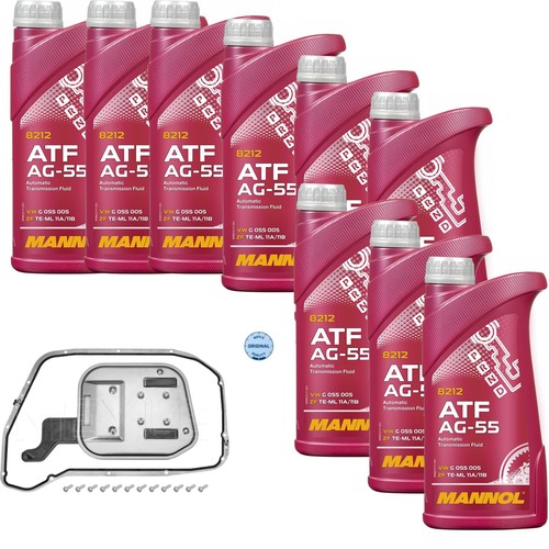 9 L mannol Huile Hydraulique Atf AG55 Meyle Filtre à de Transmission ...