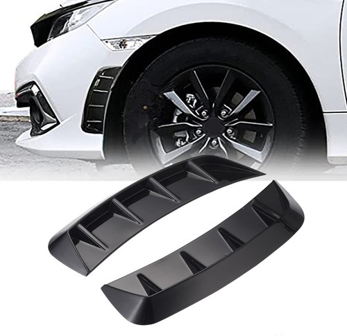 2Pcs Glossy Black Car Side Fender Vent Air Wing Cover Trim Exterior ...