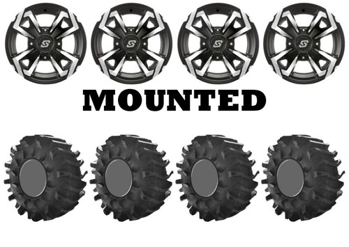 Kit 4 Interco Aqua Torque Tires 28x10-14 on Sedona Riot Machined Wheels ...