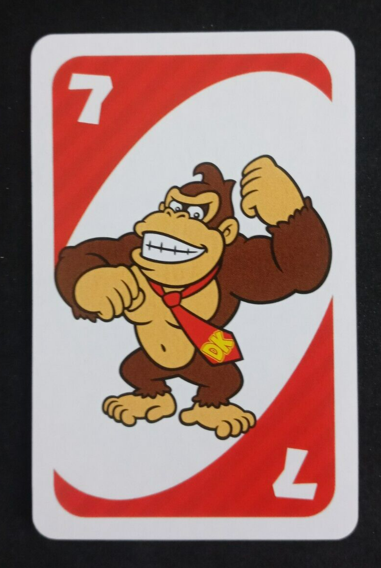 2016 Mattel Super Mario Uno Card Red Donkey Kong #7 | eBay