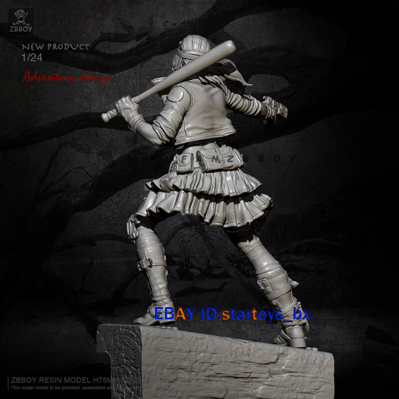 Unpainted 80MM Resin Adventurer Female Model Kit Unassembled Figure ...