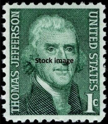 1278 Thomas-Jefferson-Third-President-of-the-USA- 1 Cent Unused (Set of ...