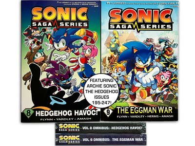 Sonic Saga Series Vol 8 & 9 Omnibus Issues 195-247 Archie Comics ...