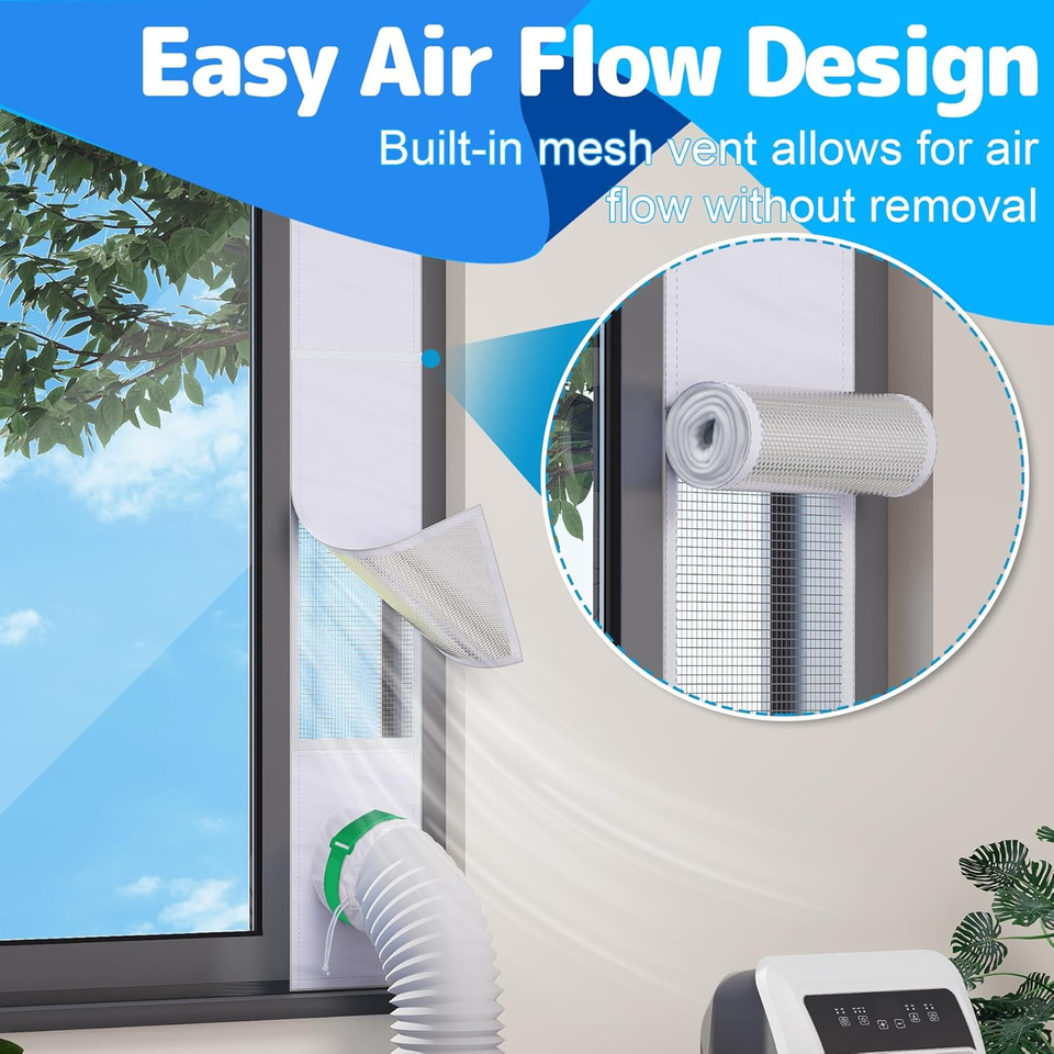 Portable Air Conditioner Sliding Door Vent Kit, Insulated Sliding Door ...