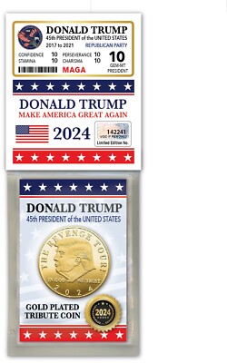 2024 President Donald Trump Tribute Gold Coin Revenge Tour GIFT MAGA ...