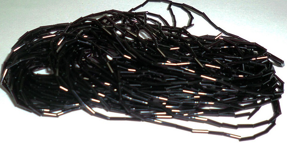 Antique Vintage Micro MACO Clear Purple Glass Bugle Beads Czech BB84-16 ...