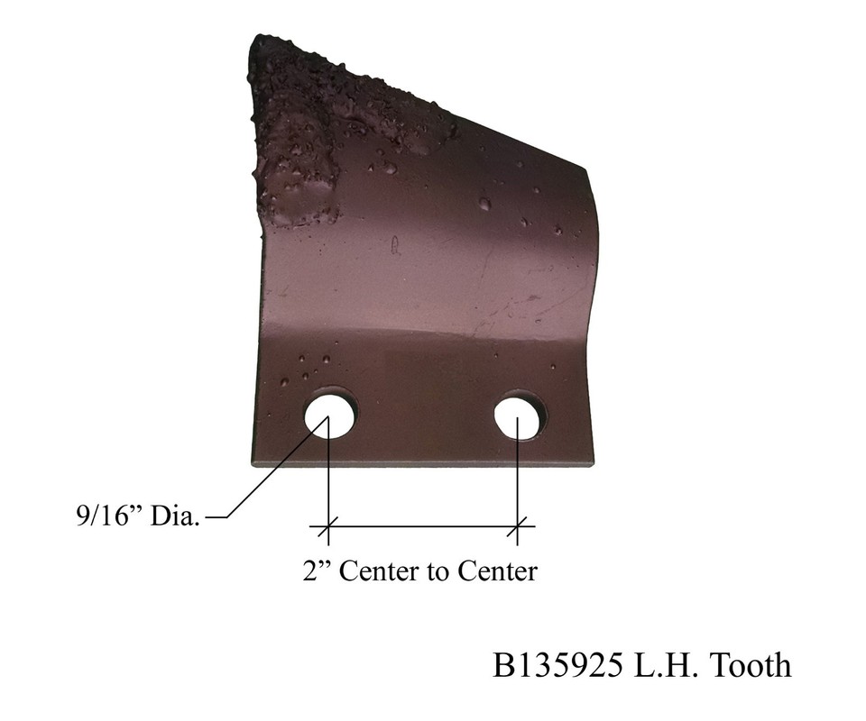 3LH + 3RH Carbide Trencher Cup Teeth, fits Chains w/ 2" Pitch- 135924 ...