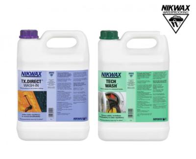 Nikwax Tech Wash & TX Direct Twin Pack Cleaning Waterproof Clothing 2 x ...