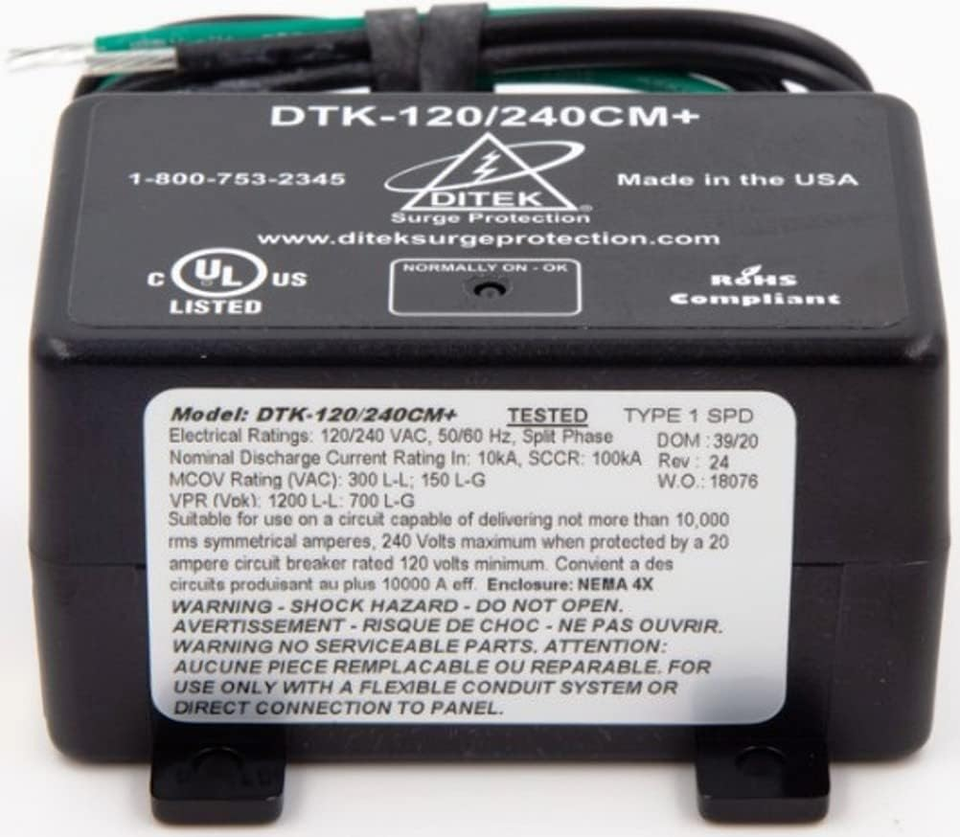 DTK-120/240CM+ Surge ARRESTOR, Parallel Protector, Multi-Purpose, NEMA ...