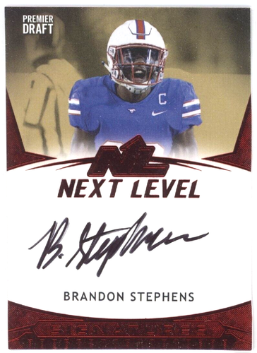 Brandon Stephens 2021 SAGE Hit Premier Rookie Next Level Autograph Red ...