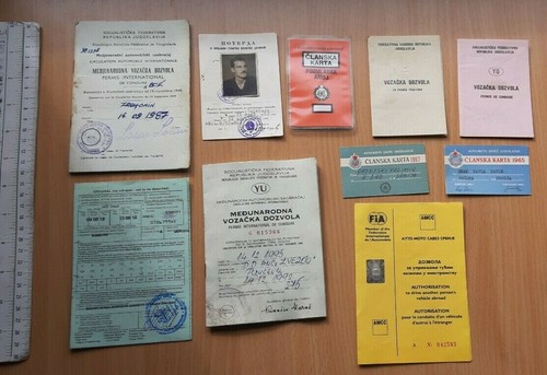 INTERNATIONAL Driving License YUGOSLAVIA lot ID CARD drivers PERMIT ...