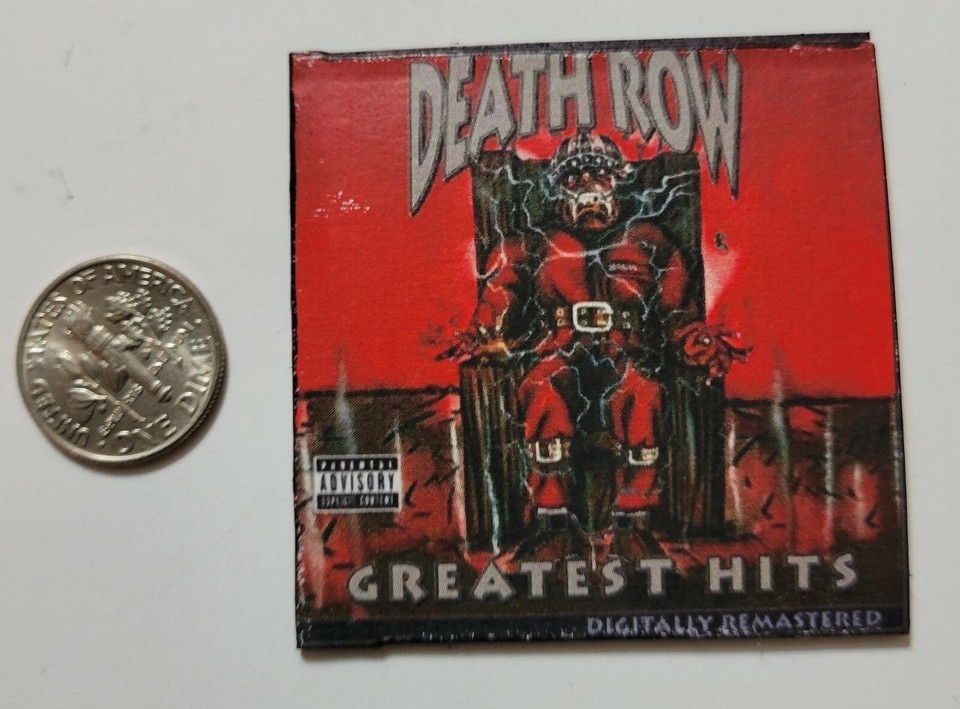 Miniature record vinyl album 2" 1/6 Rap Rapper Death Row albums | eBay