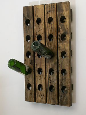 Wine Riddling Rack Distressed Wood Handmade Wall Hanging | eBay