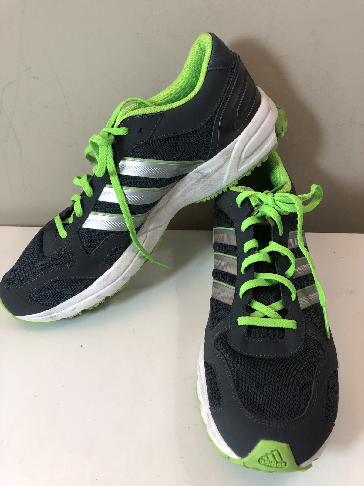 Adidas AdiPrene AdiWear Men’s Sneakers Running Shoes Green Gray Silver ...