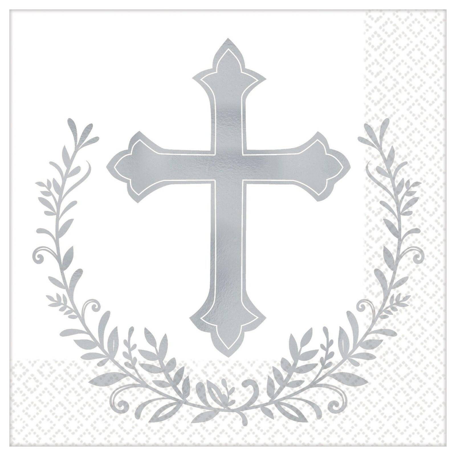 Baptism Cross Clip Art Silver