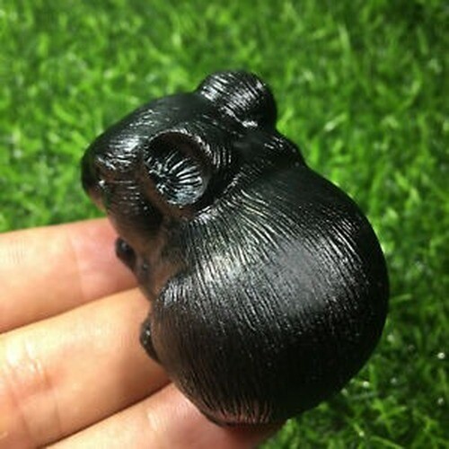 2.3“ Natural hamster Carved Quartz Crystal Obsidian Skull Healing 1PC ...