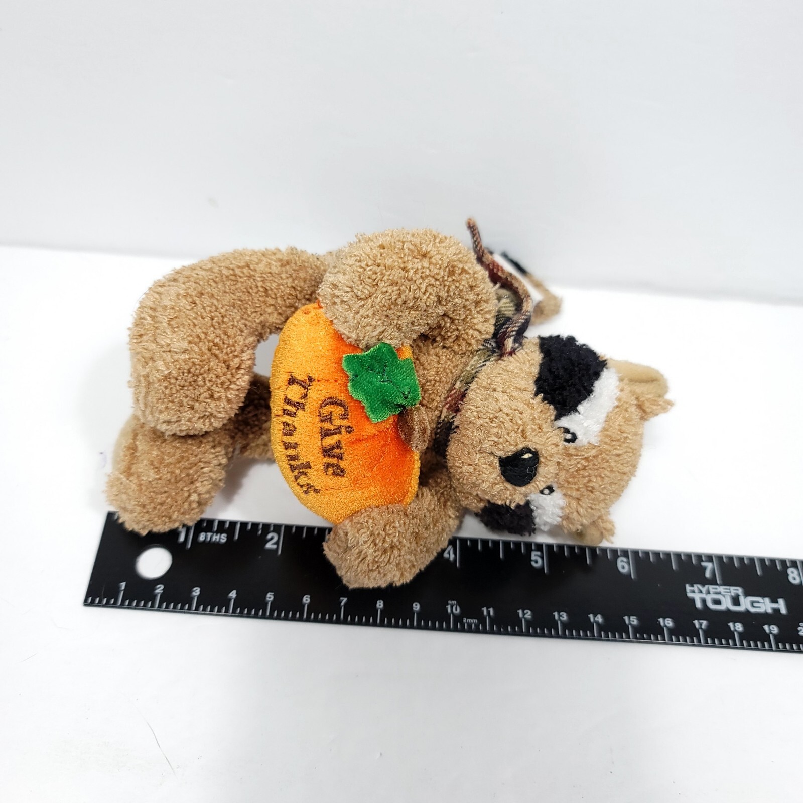 Give Thanks Thanksgiving Raccoon Holding Pumpkin Gund Plush Stuffed ...