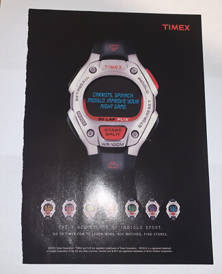 Timex 2005 Magazine Ad Indiglo Sport Watch | eBay