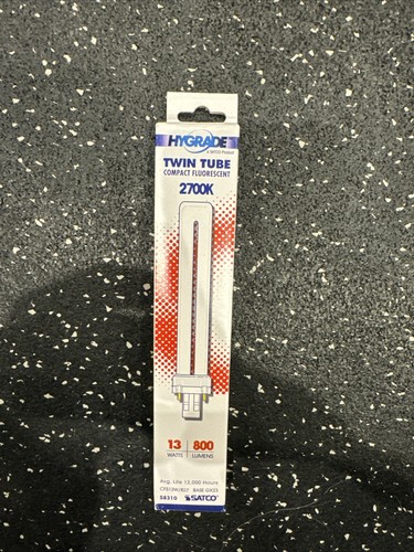 SATCO S8310 13W GX23 CFS13W/827 COMPACT FLUORESCENT BULB 2-PIN 2700K | eBay