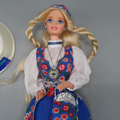 1995 Mattel Norwegian Barbie Doll World Culture Collection Vintage ...
